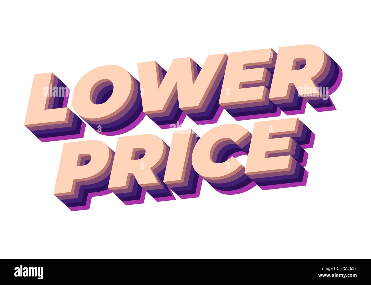 Lower price. Text effect design in 3D look with good colors Stock ...