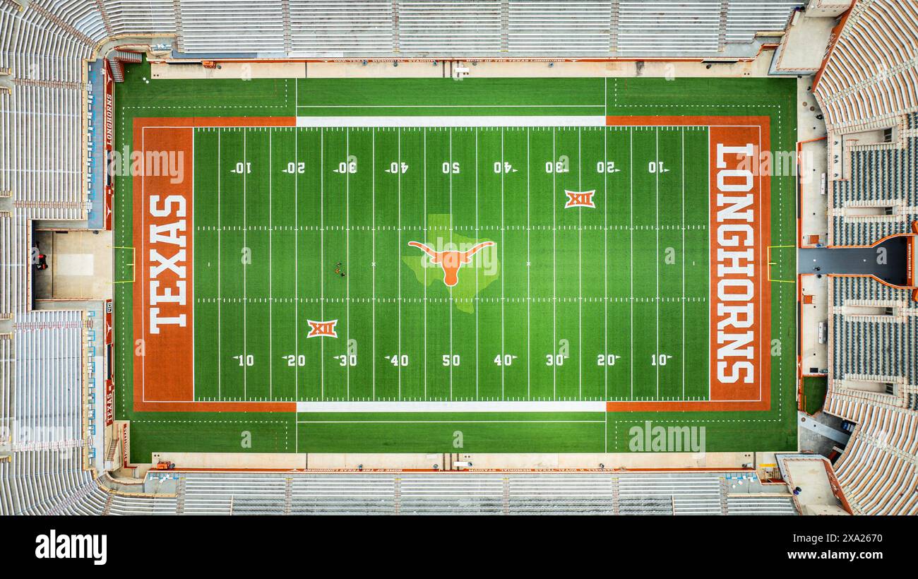 An Aerial view of the Darrell K Royal Texas Memorial Stadium Stock ...