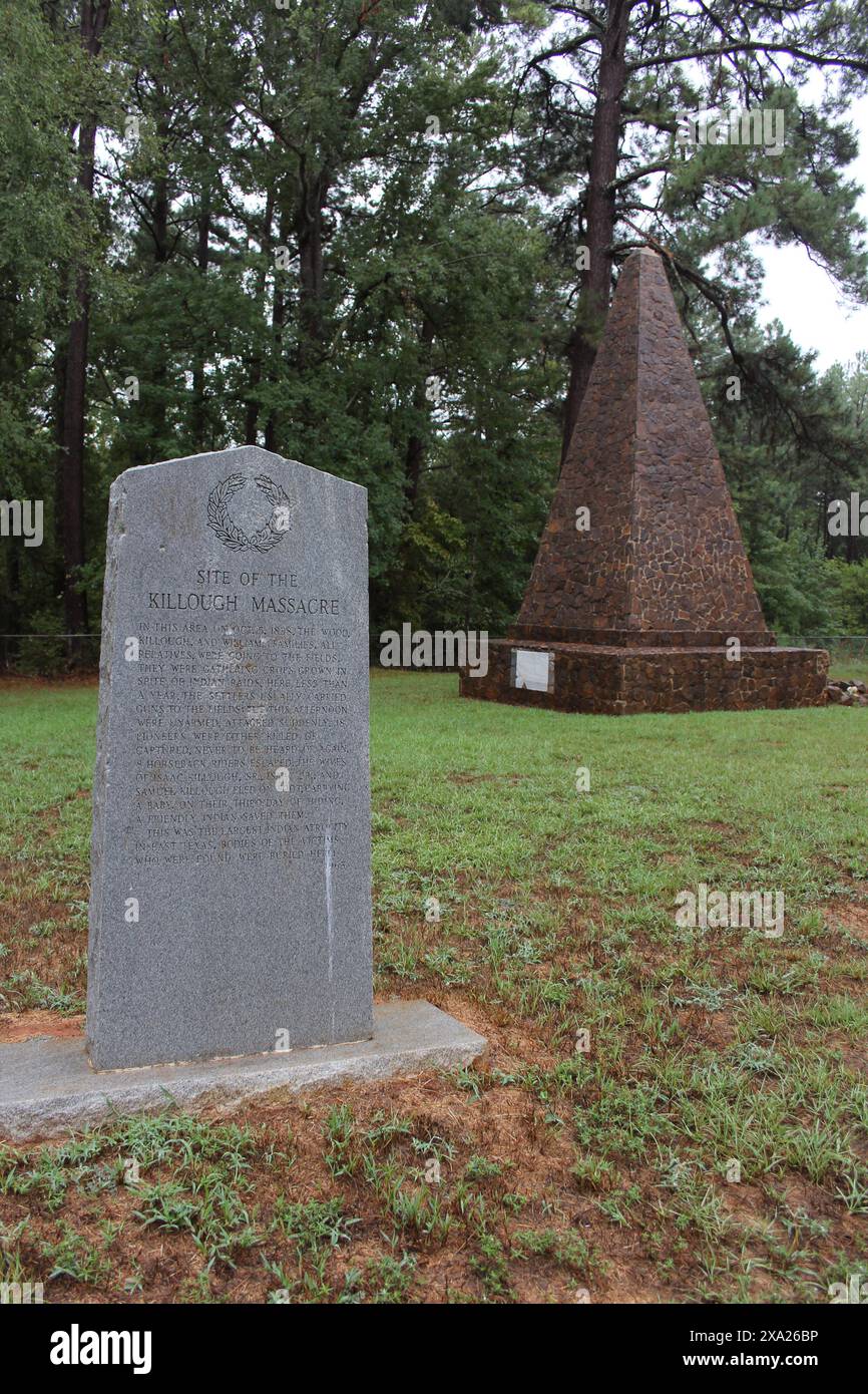 Bullard, TX -September 18, 2023: Killough Monument and Cemetery During ...