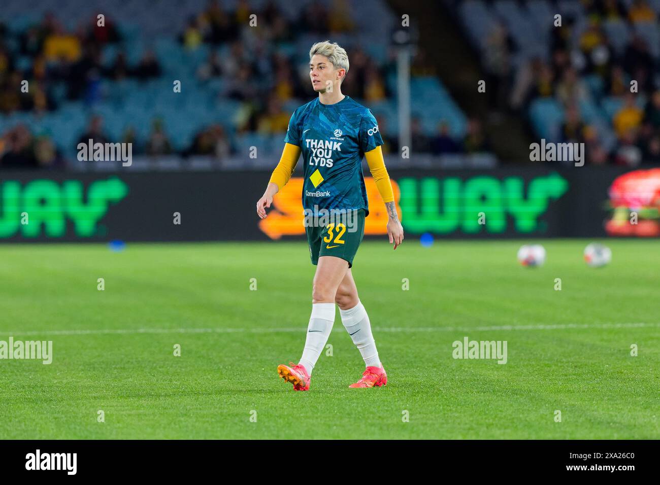 Sydney, Australia. 03rd June, 2024. Michelle Heyman of Australia warms ...