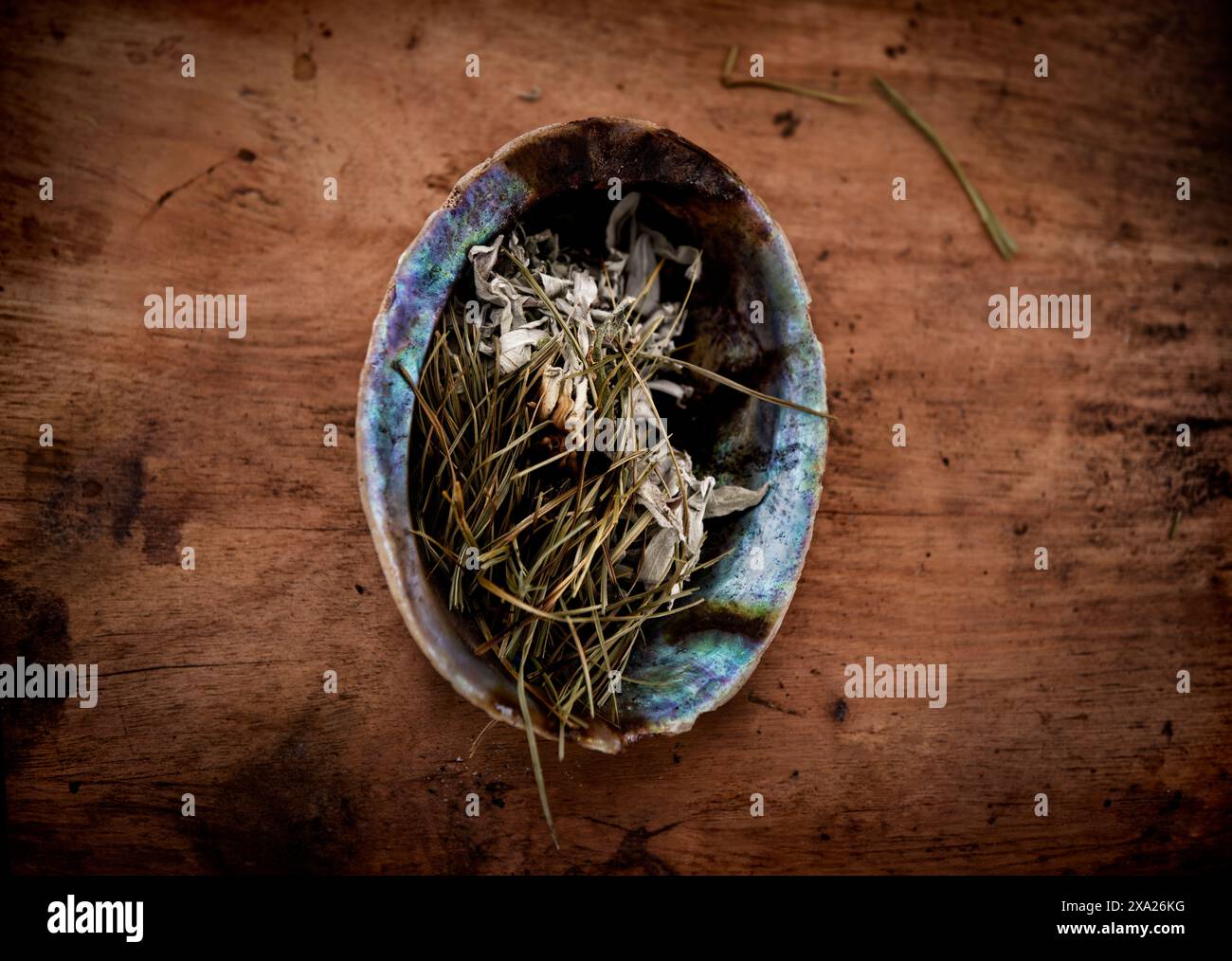 A top view of native American ceremonial smudge bowl Stock Photo - Alamy