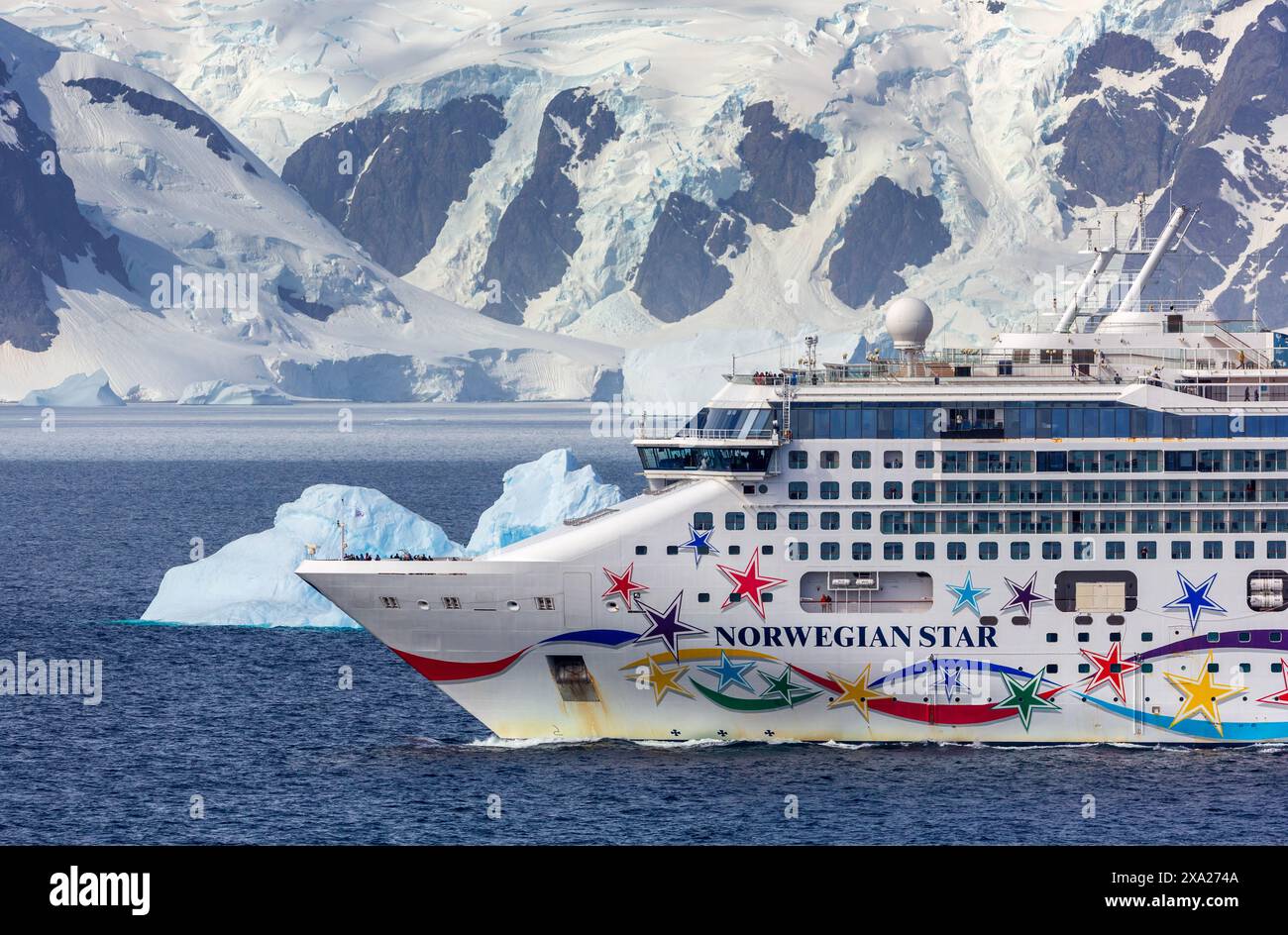 Cruise ship Norwegian Star, Gerlache Strait, Palmer Archipelago ...
