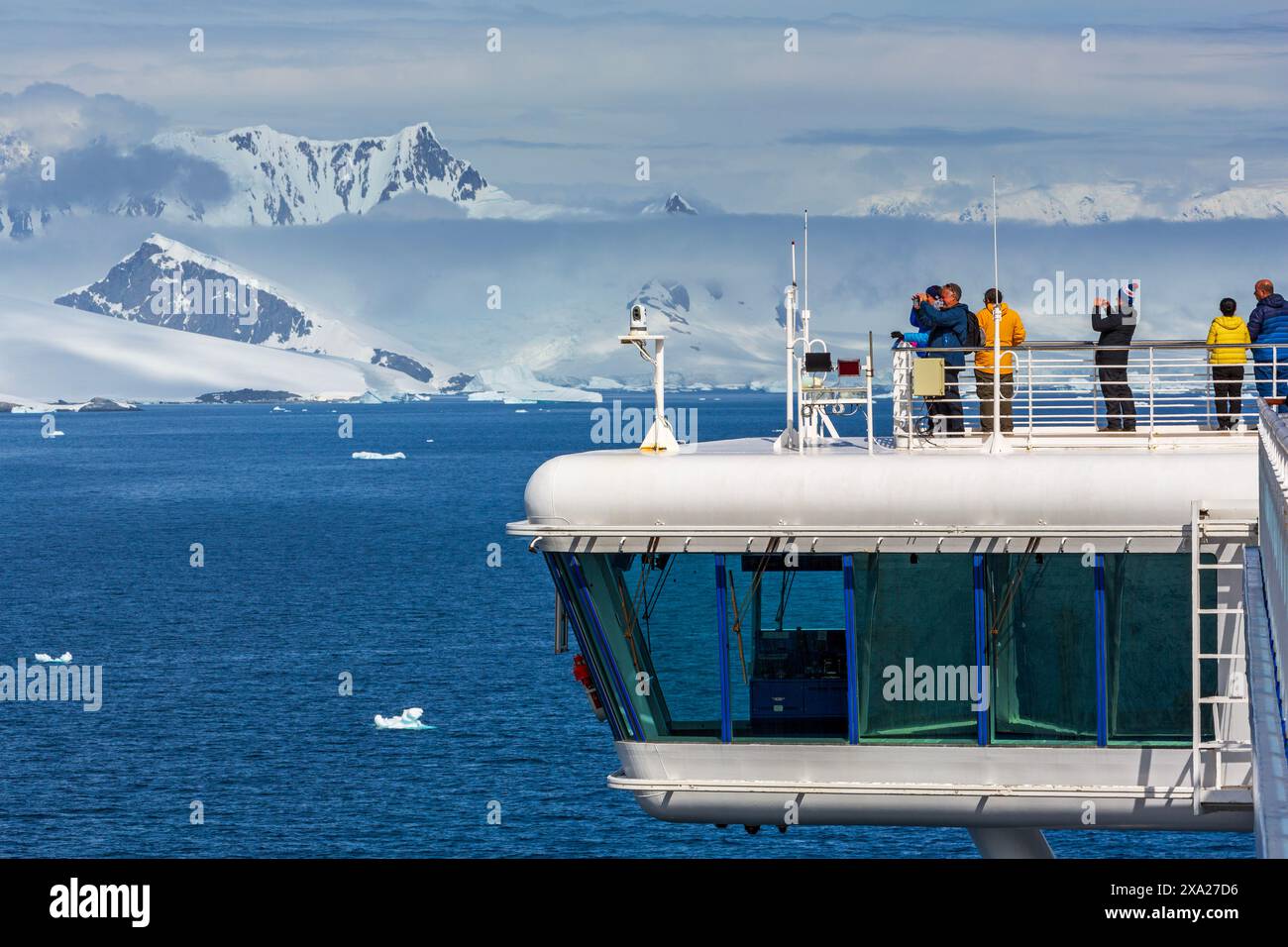 Cruise ship Sapphire Princess, Gerlache Strait, Palmer Archipelago ...