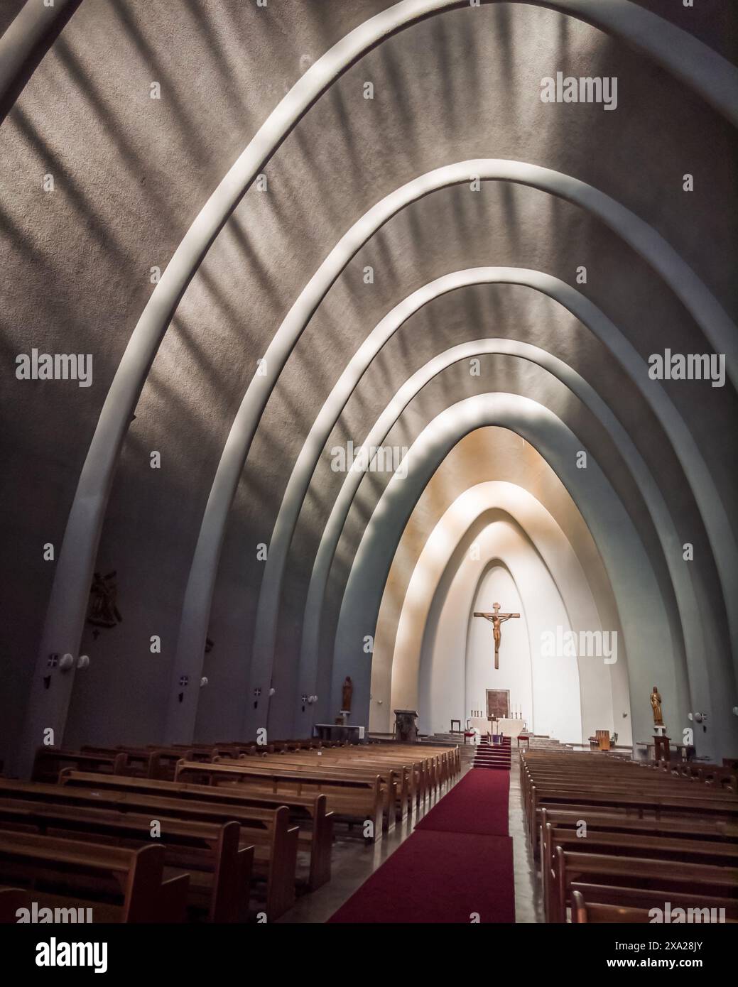 The interior of Chillan Cathedral in Nuble Region, Chile Stock Photo ...