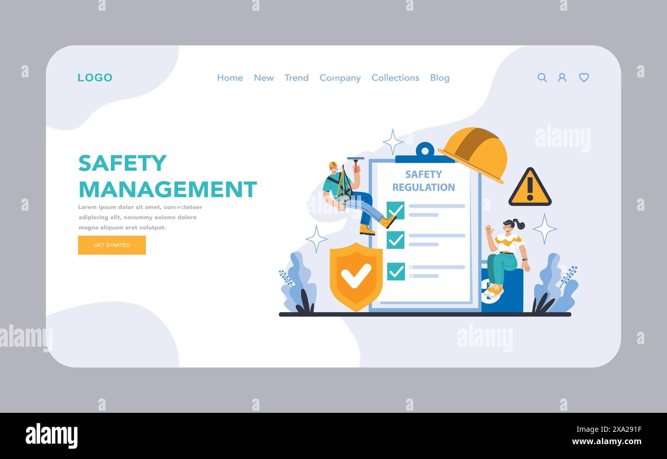 Safety Management web or landing page. Prioritizing workplace safety through compliance with ...