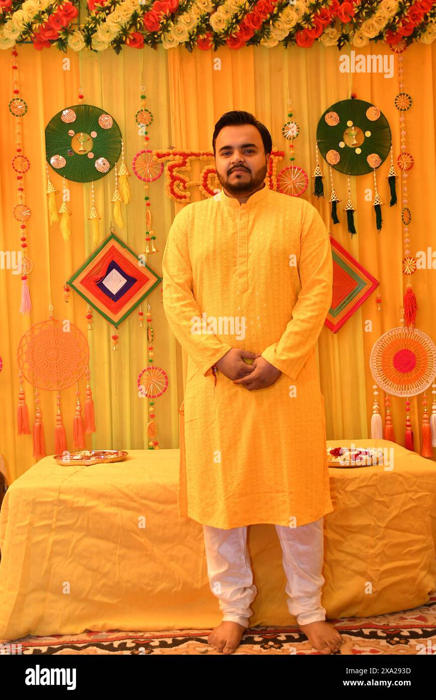 Haldi backdrop hi-res stock photography and images - Alamy