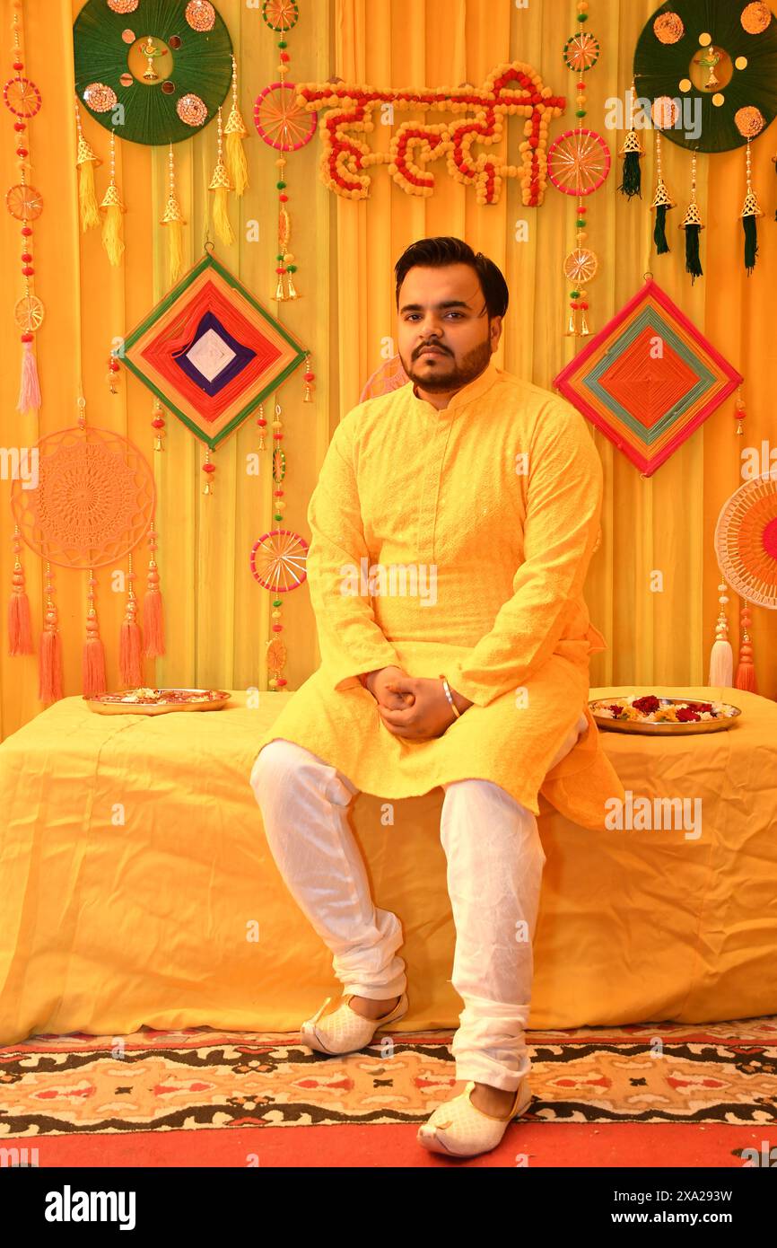 Haldi backdrop hi-res stock photography and images - Alamy
