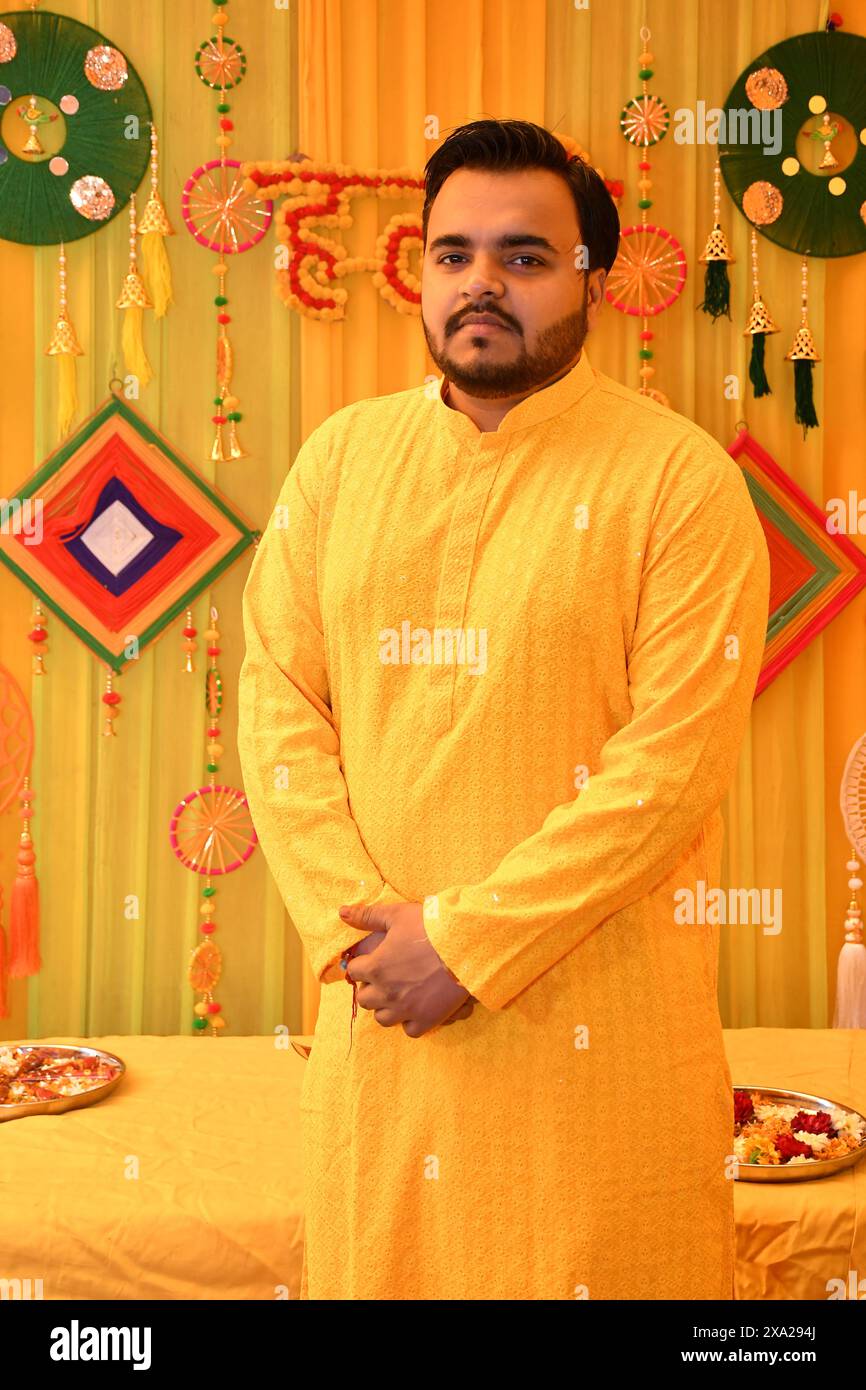 Haldi backdrop hi-res stock photography and images - Alamy