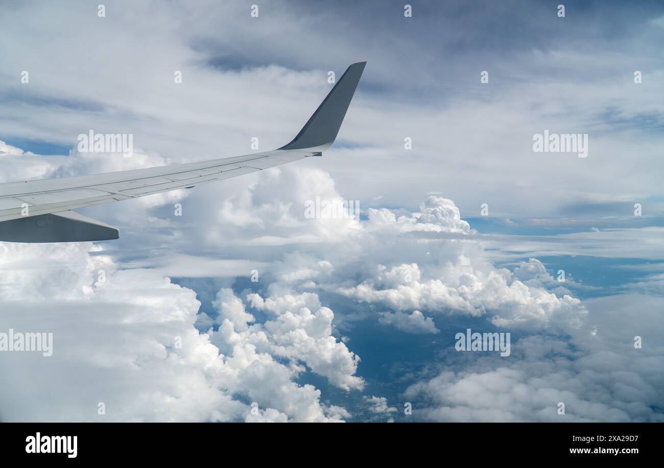 View of clouds from airplane window Stock Photo - Alamy