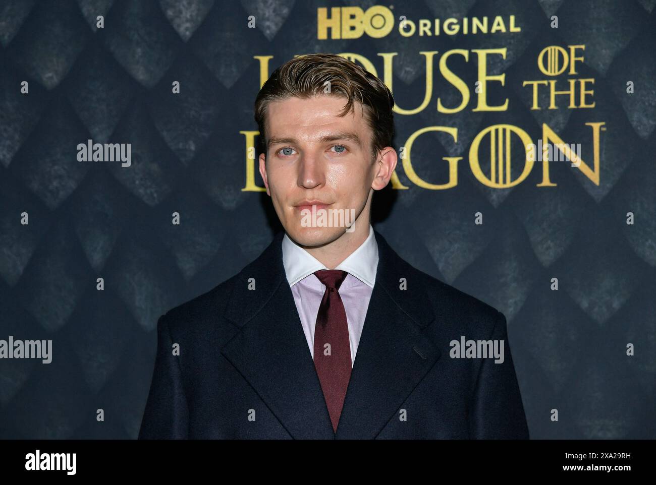 Ewan Mitchell attends the premiere of "HBO's "House of the Dragon ...
