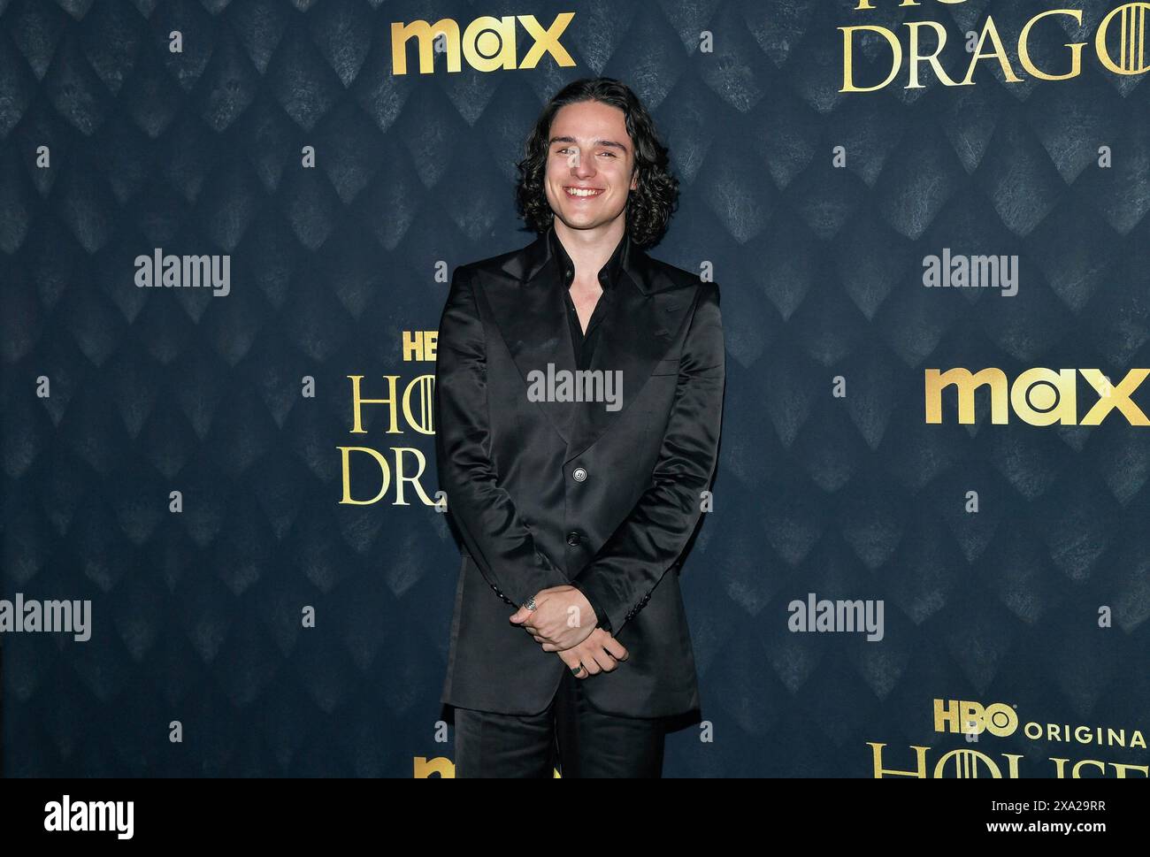 Harry Collett attends the premiere of "HBO's "House of the Dragon ...