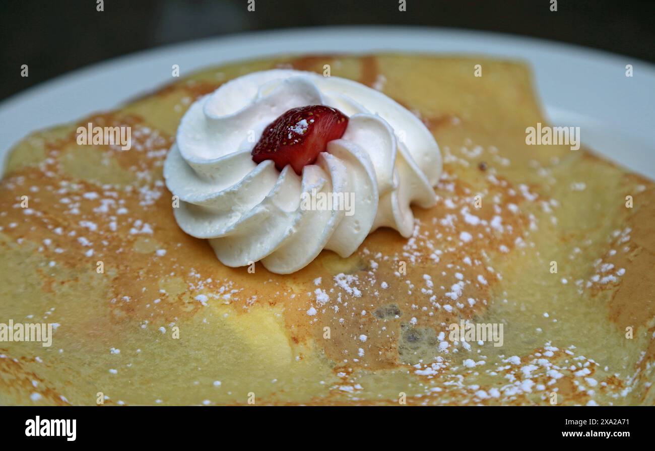 Delicious whipped cream crepe hi-res stock photography and images - Alamy