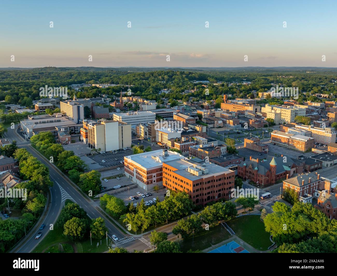 Late afternoon spring aerial hi-res stock photography and images - Alamy