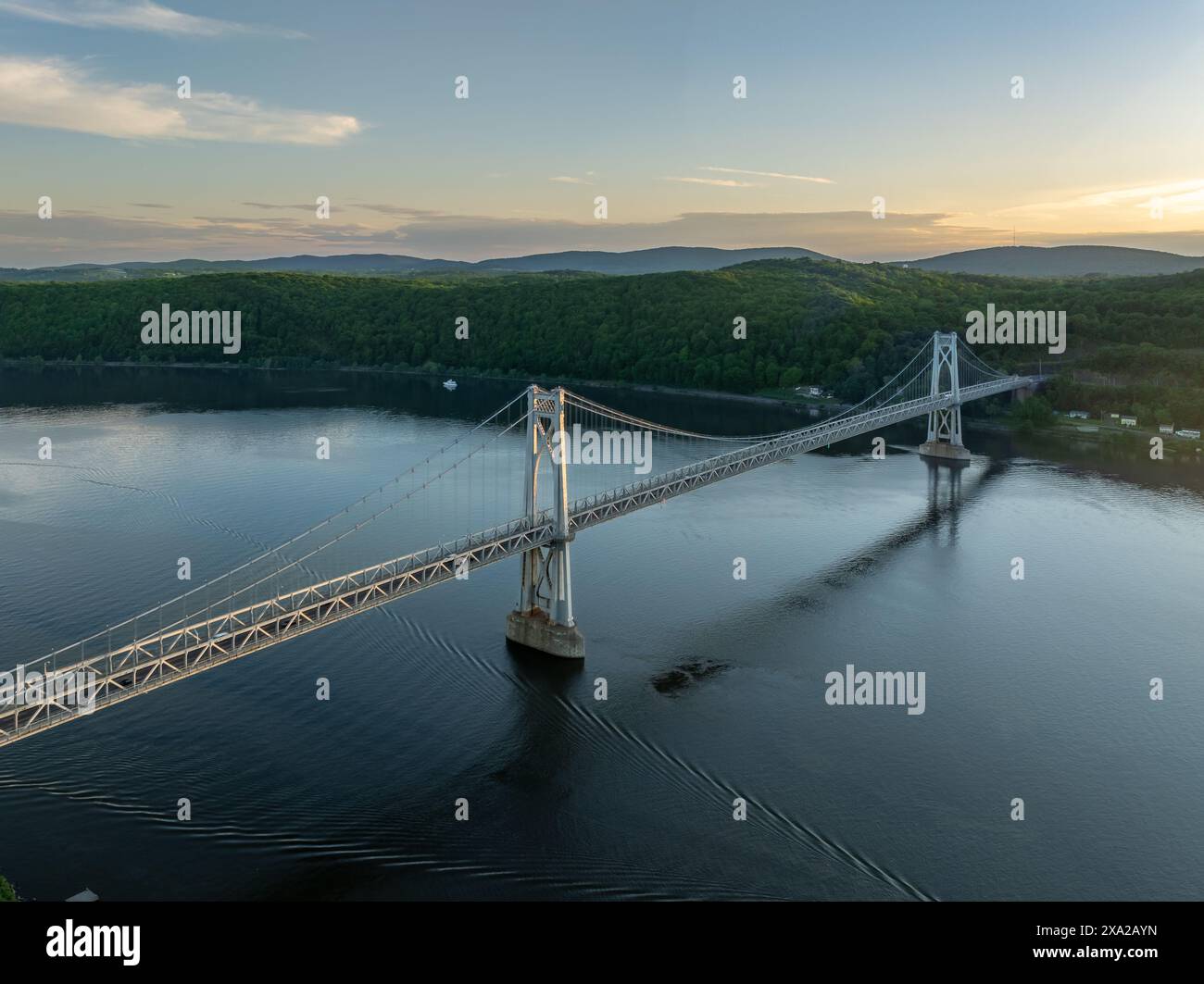 Aerial photo of the Franklin Delano Roosevelt Mid-Hudson Bridge over ...