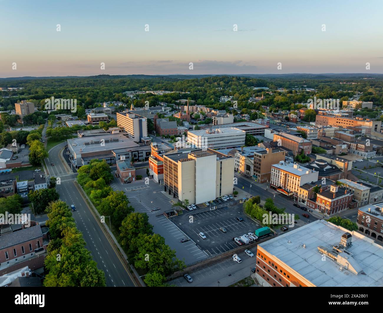 Late afternoon spring aerial hi-res stock photography and images - Alamy