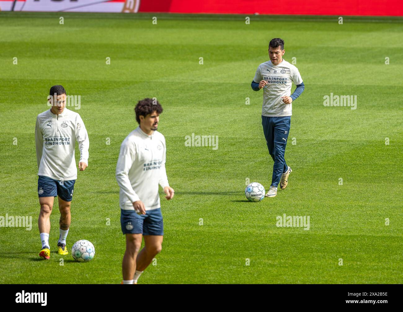 The Open training Dutch football club PSV EINDHOVEN squad in Philips ...