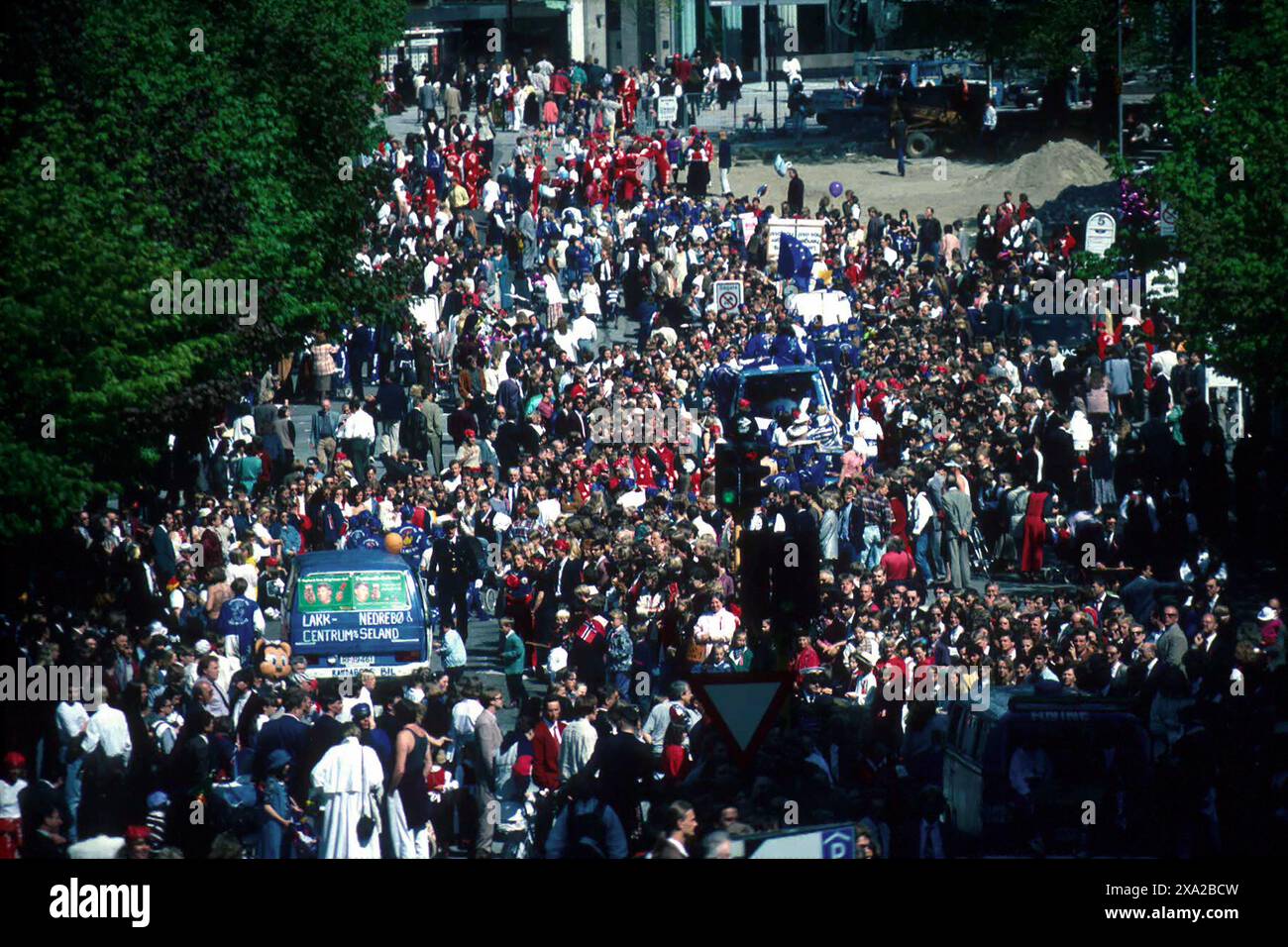Crowd, 17th May National Day Parade, taken in 1994, Stavanger, Rogaland ...