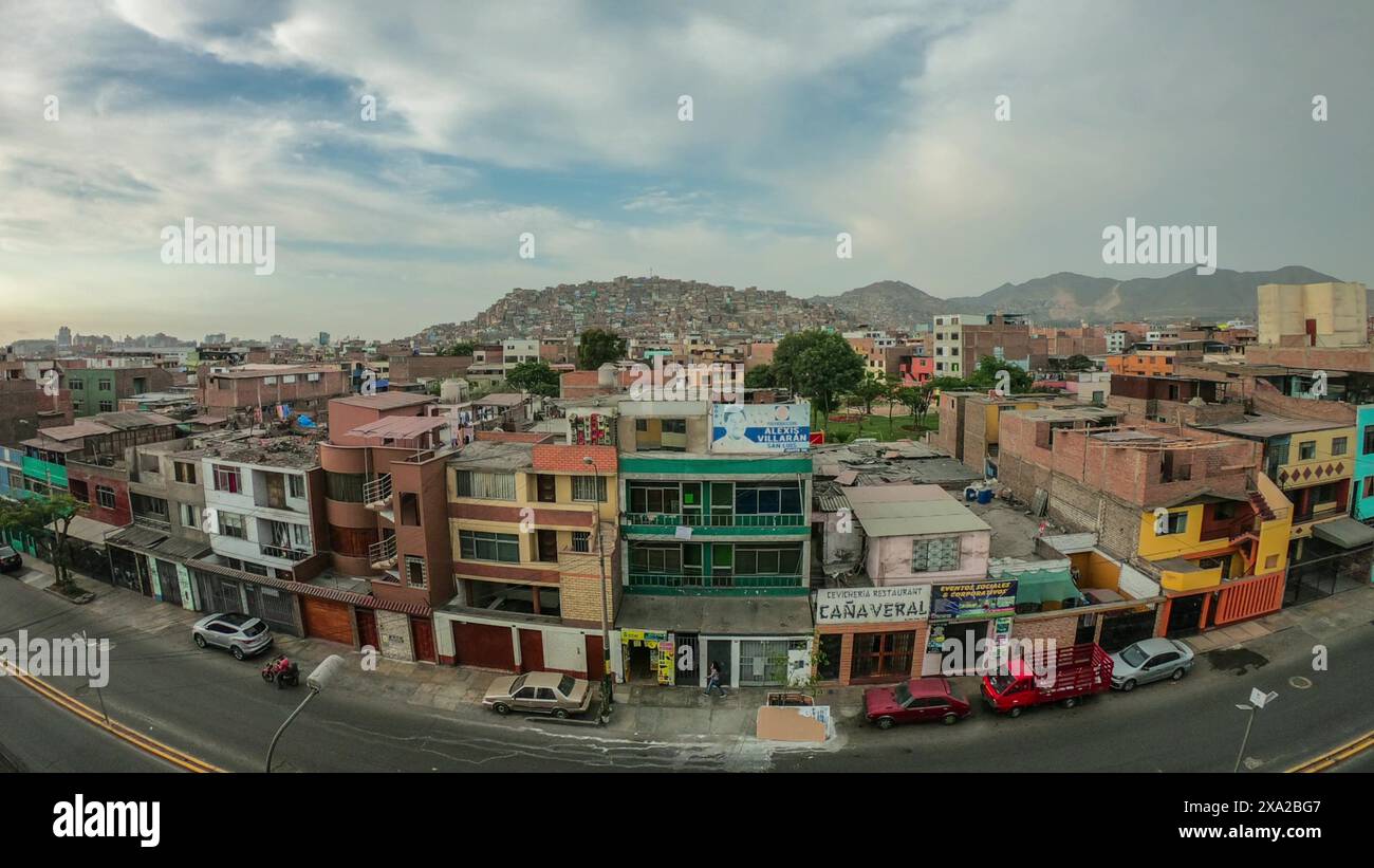 Lima, Peru 1 December 2019 : sunset time lapse in architectural chaos ...