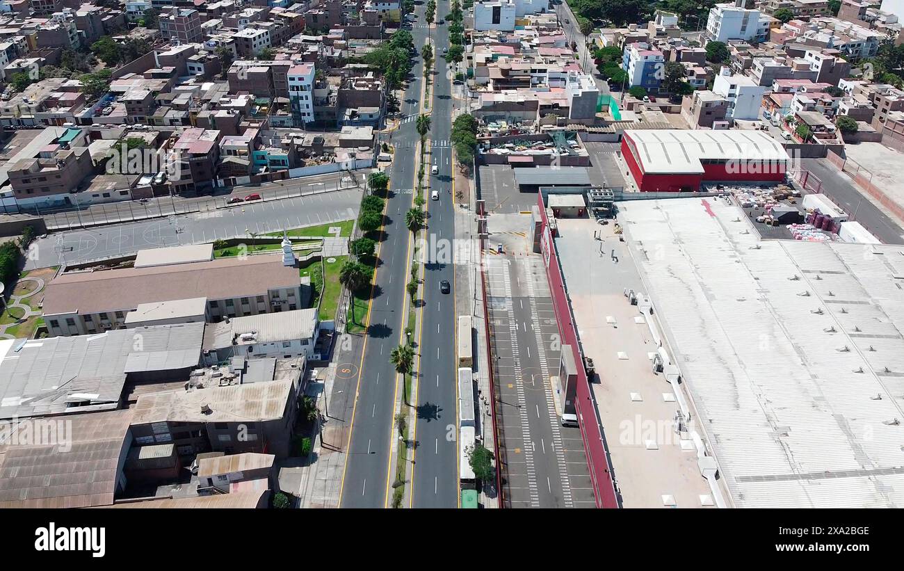 Surco district, in Lima Peru. During the lockdown for coronavirus ...