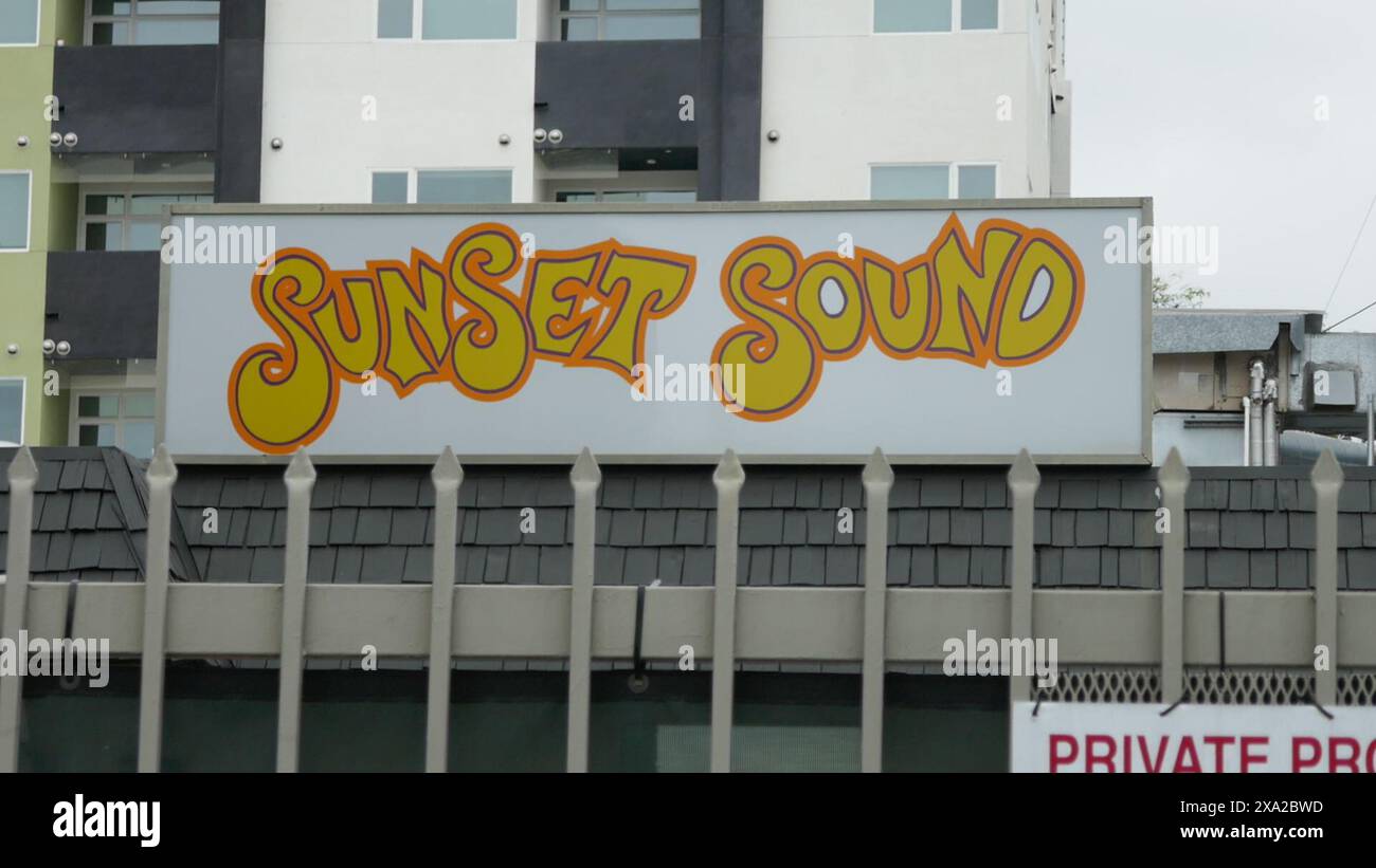 Los Angeles, California, USA 2nd June 2024 Sunset Sound Studios where ...