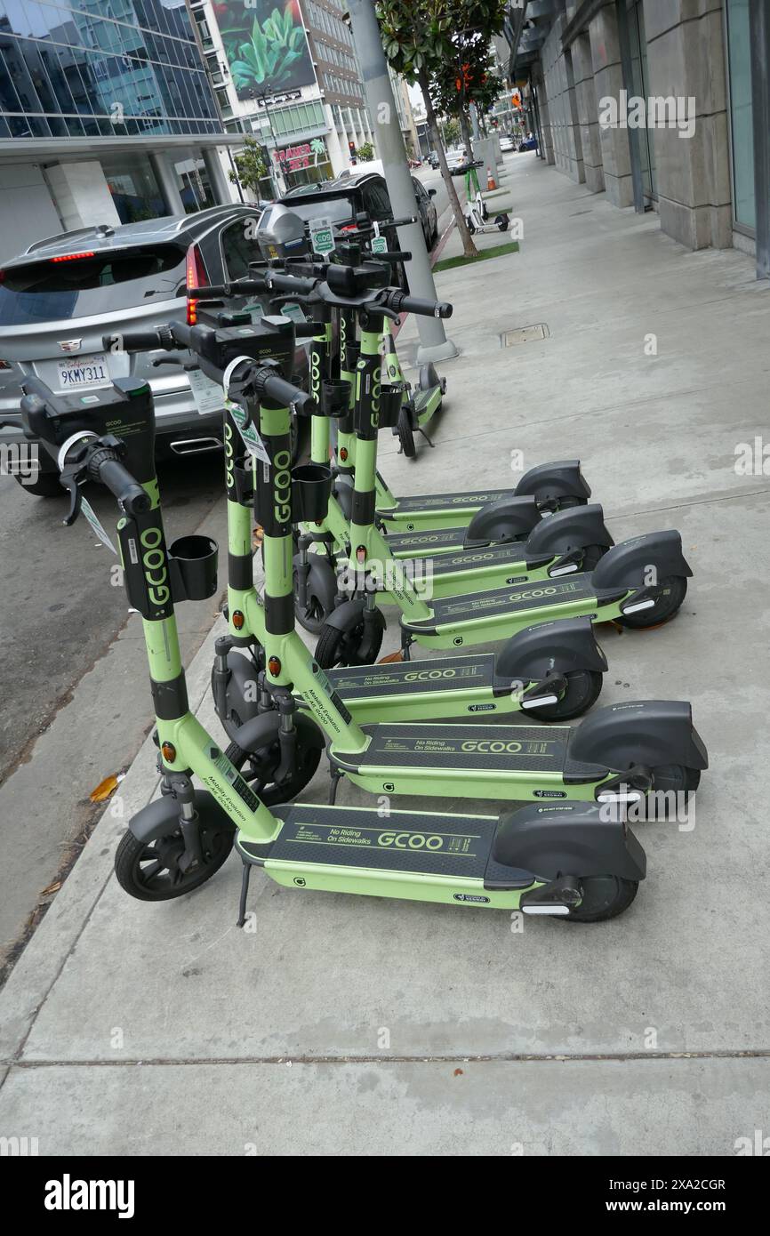 Los Angeles, California, USA 2ndJune 2024 Scooters on Sunset Blvd on ...