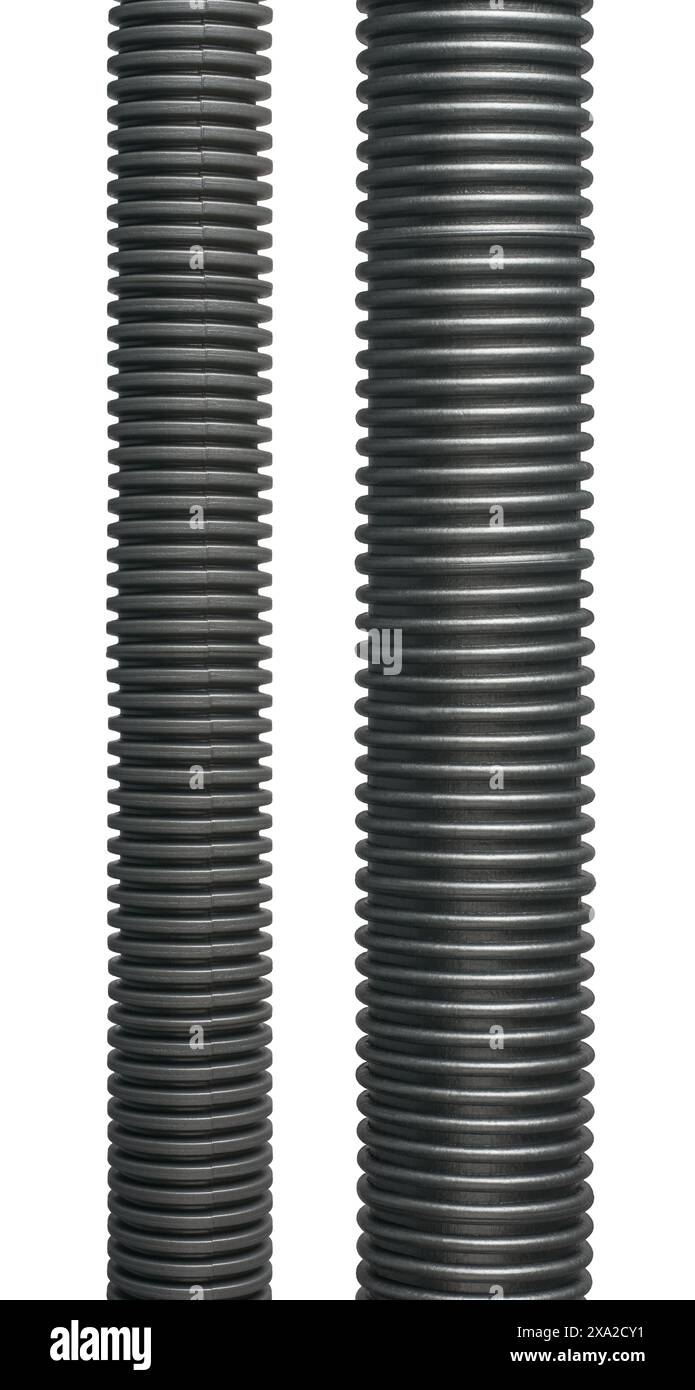 different size of corrugated flexible pipe or hose, plastic or pvc ...