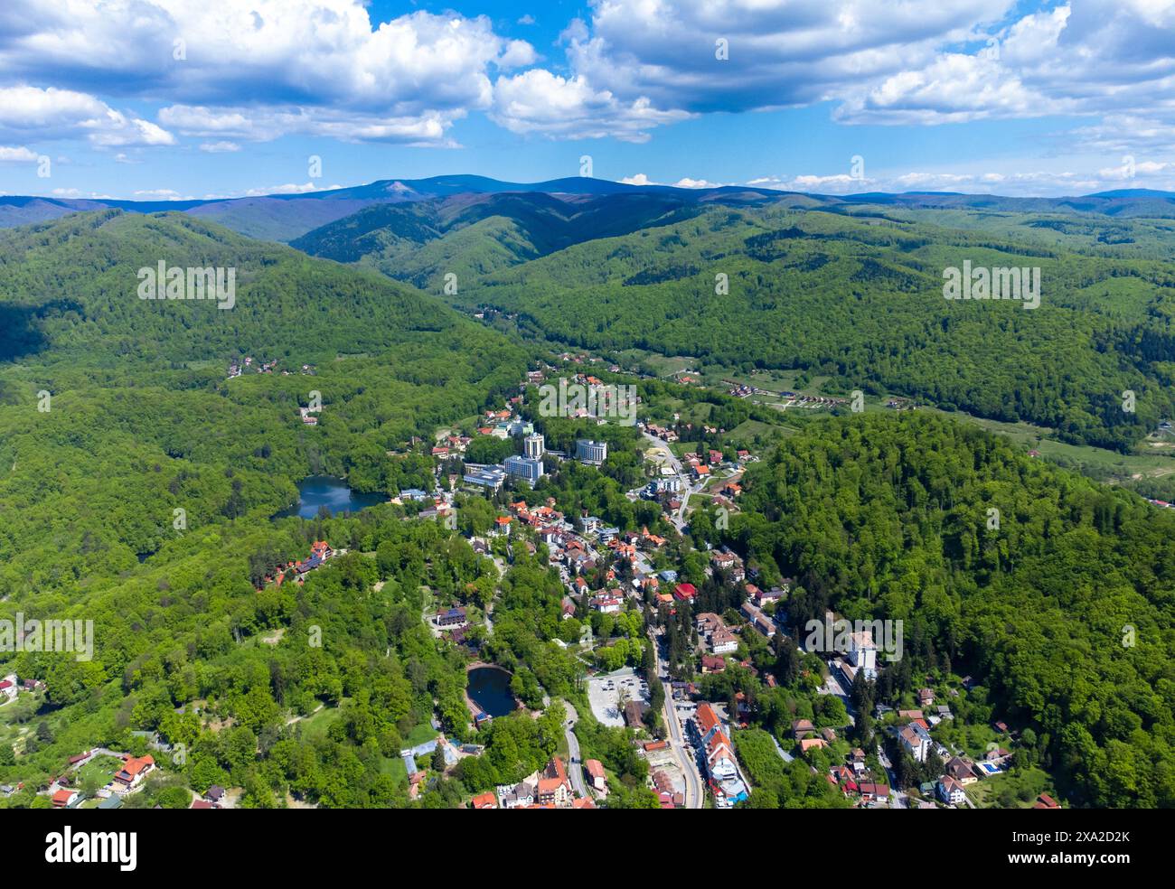 Aerial view of Sovata resort, Romania Stock Photo - Alamy