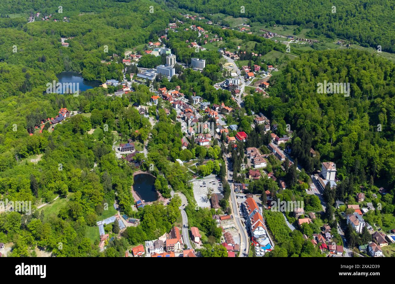 Aerial view of Sovata resort, Romania Stock Photo - Alamy