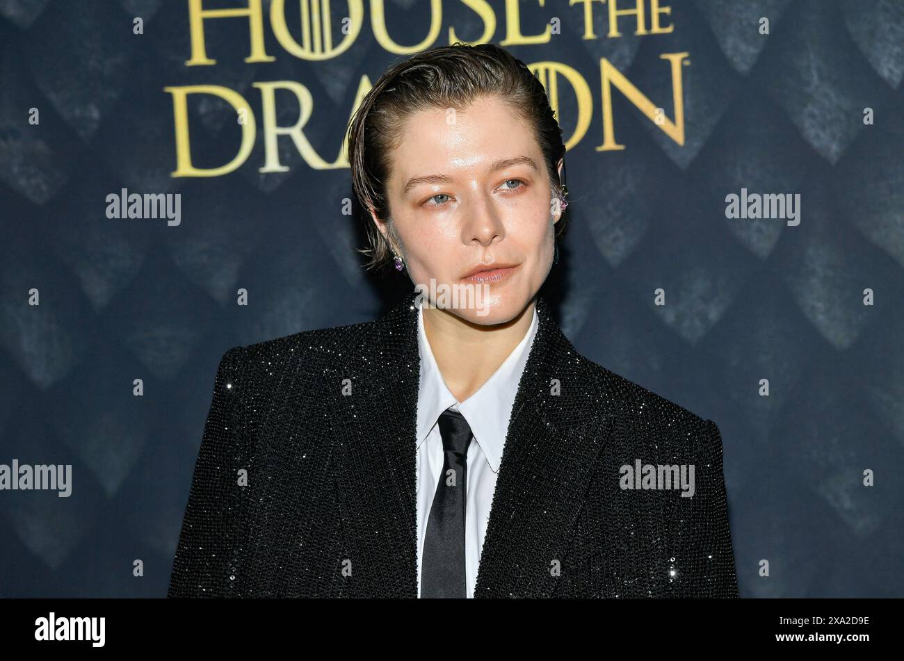 Emma D'Arcy attends the premiere of HBO's "House of the Dragon" Season ...