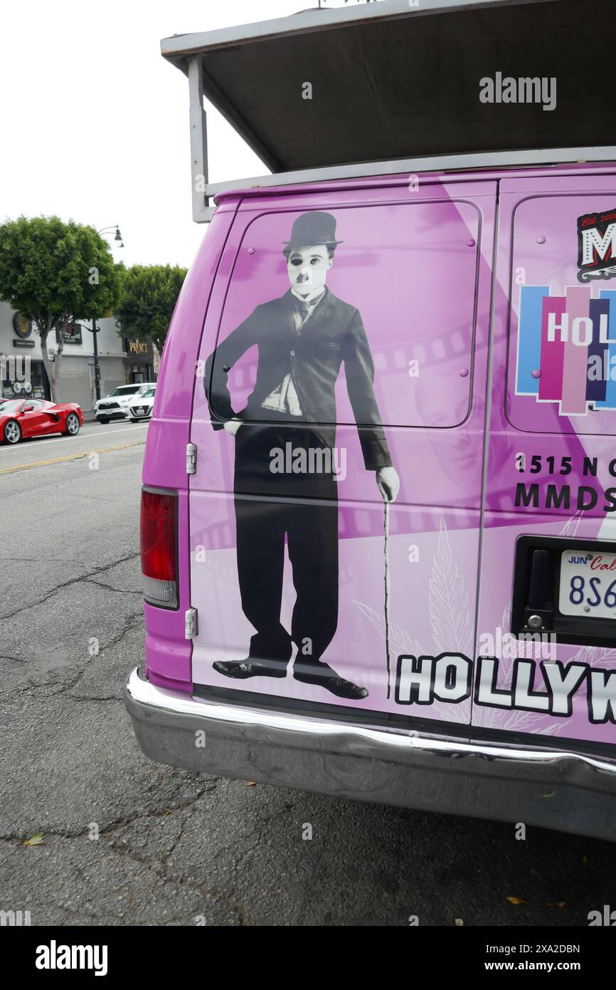 Los Angeles, California, USA 2ndJune 2024 Charlie Chaplin on Tour Bus ...