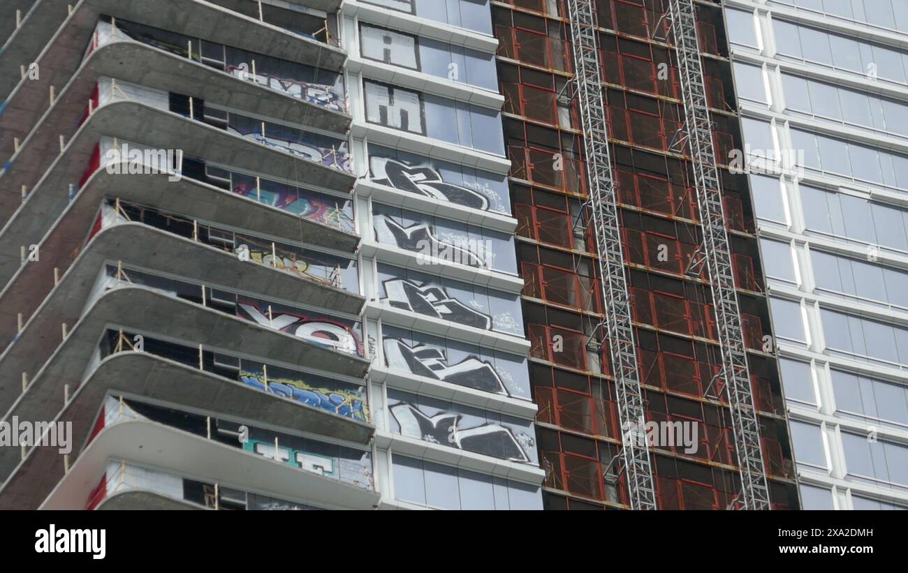 Los Angeles, California, USA 2nd June 2024 Graffiti Towers, Graffiti ...