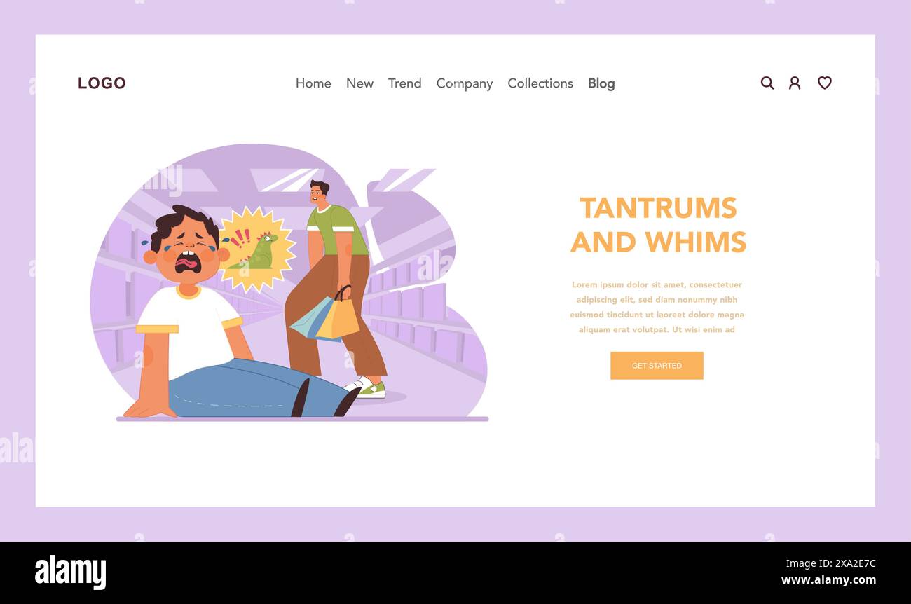 Child tantrum shopping Stock Vector Images - Alamy