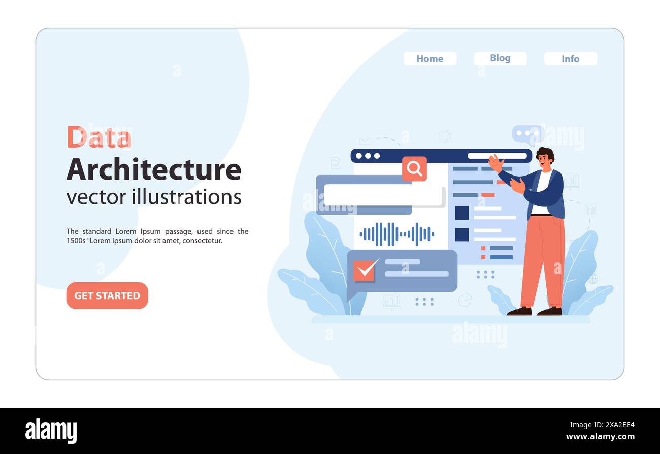 Data Architecture concept. Expert showcases digital structure ...