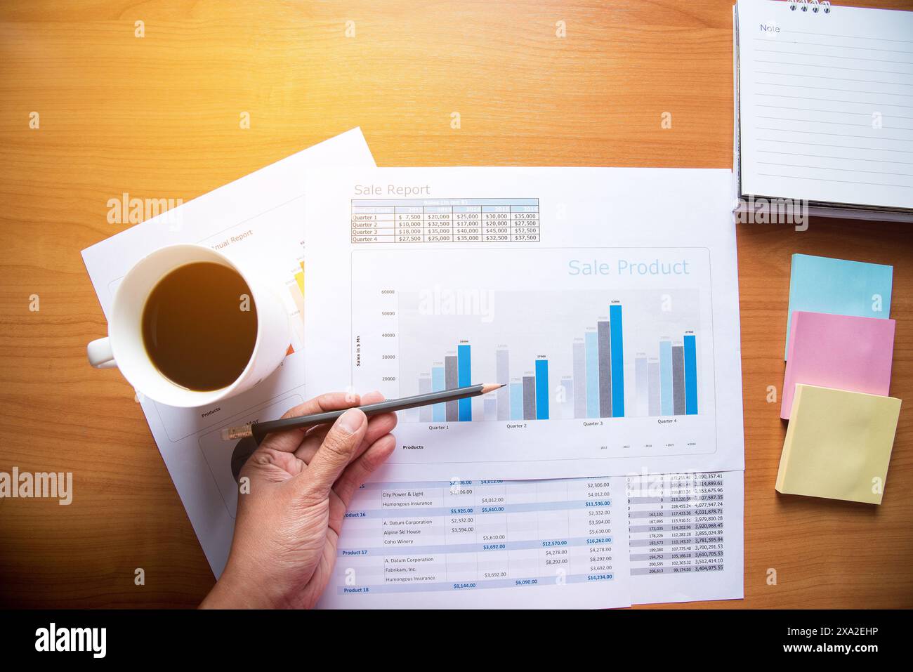 Showing sales charts hi-res stock photography and images - Alamy