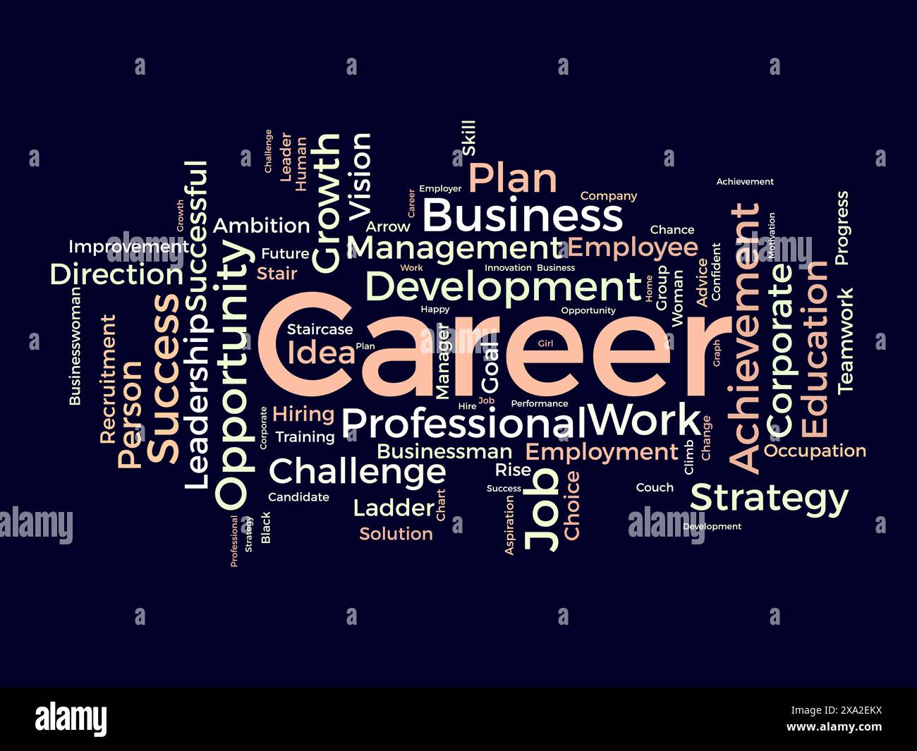 Career word cloud template. Success work concept vector tagcloud ...