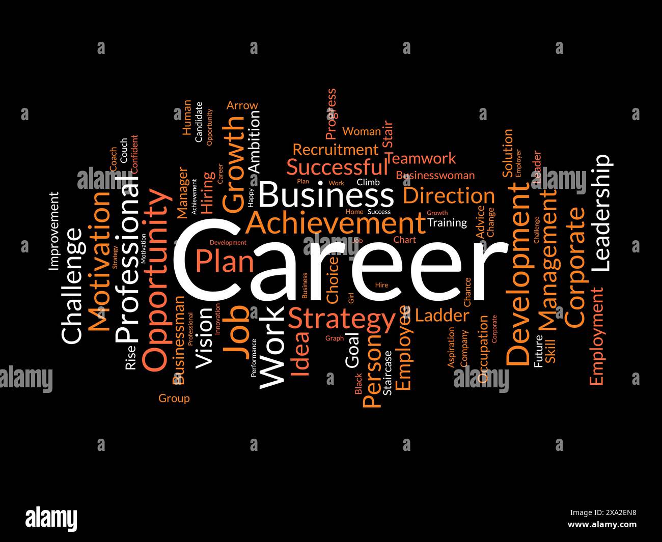 Career word cloud template. Success work concept vector tagcloud ...