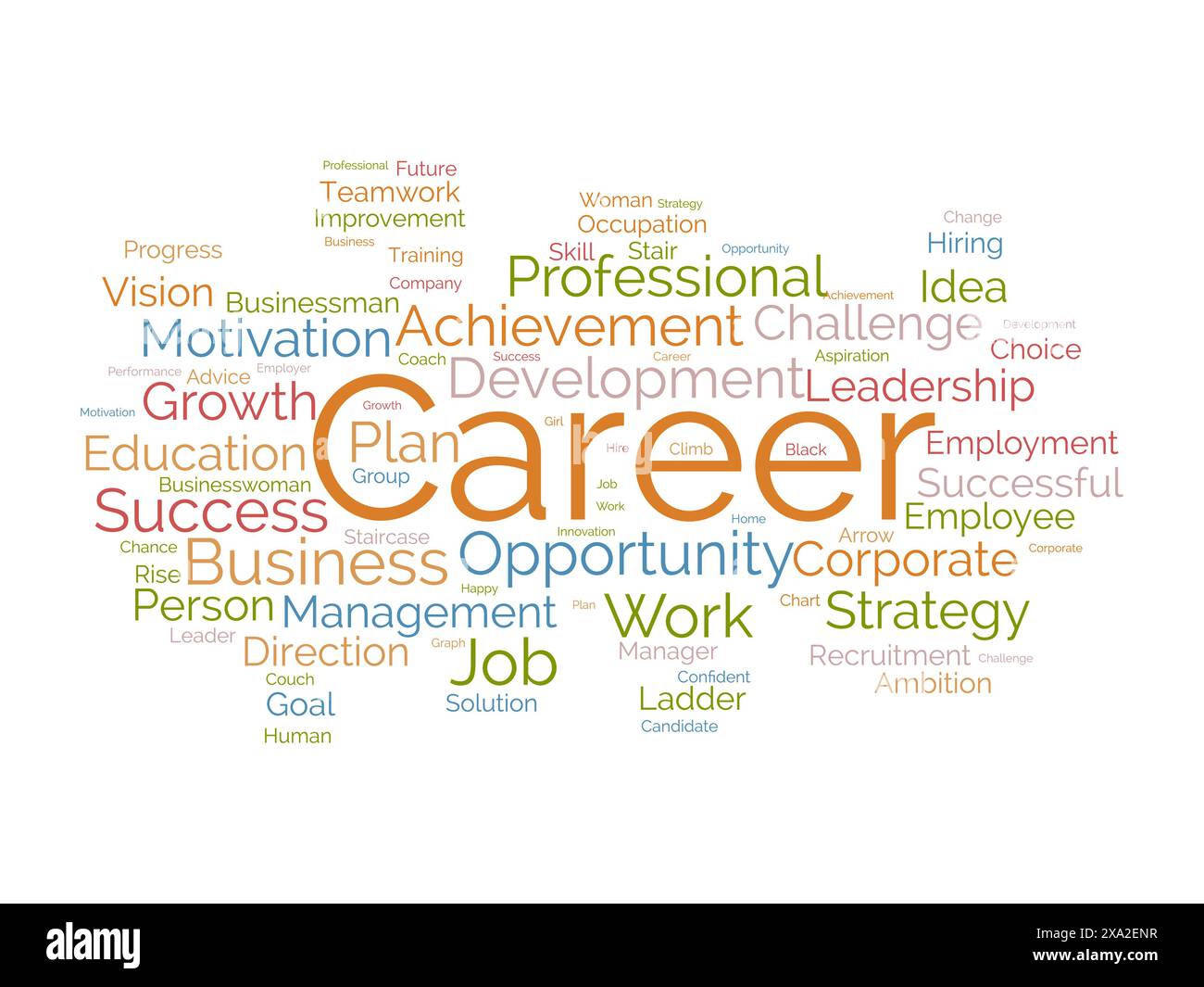 Career word cloud template. Success work concept vector tagcloud ...