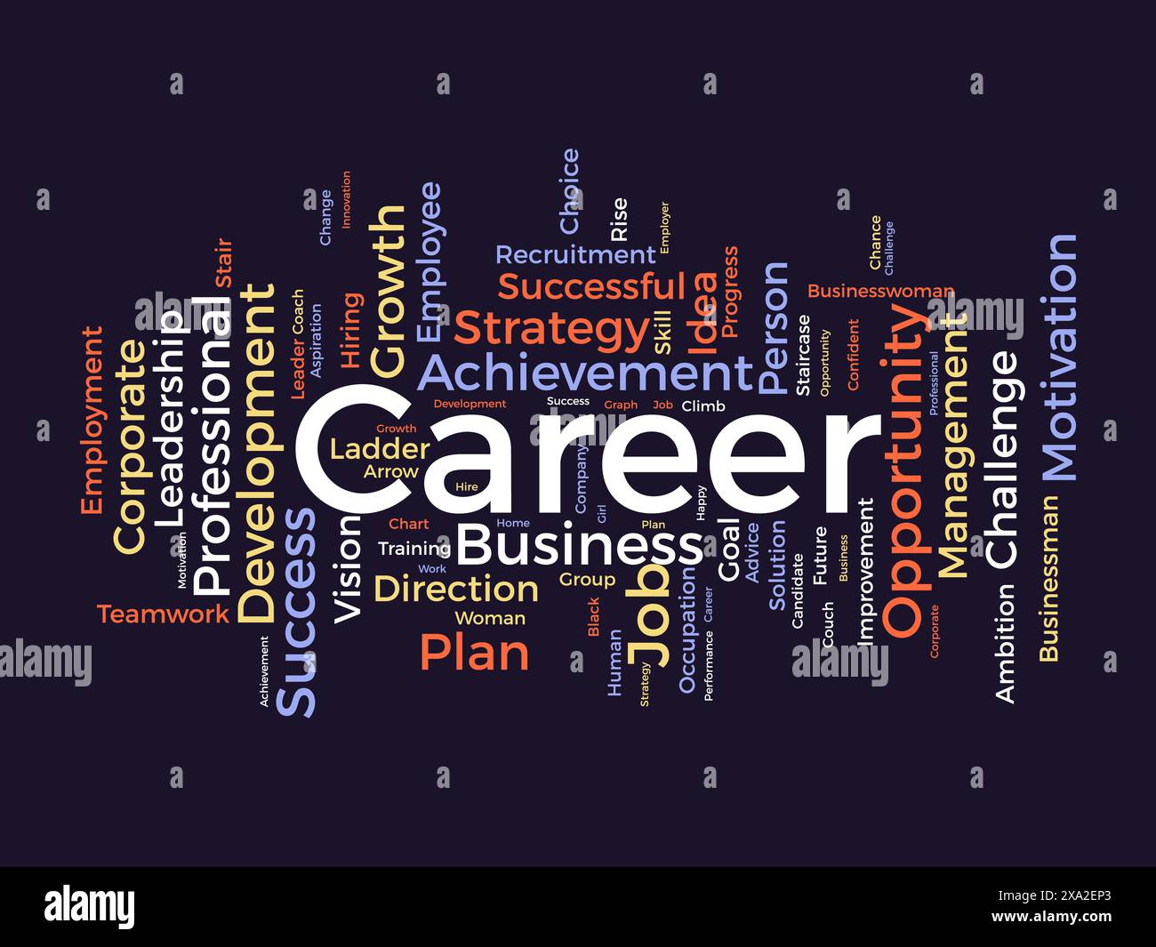 Career word cloud template. Success work concept vector tagcloud ...