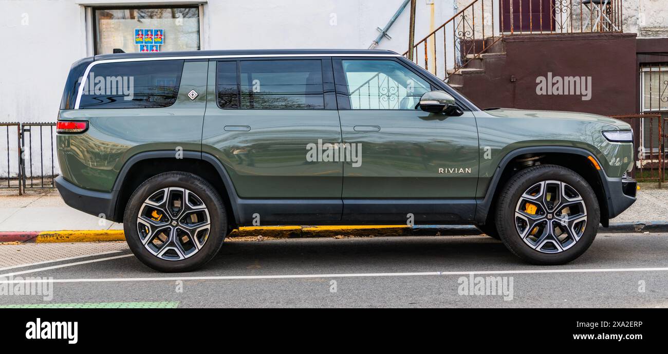 New York City, USA - April 01, 2024: 2022 Rivian R1S Launch Edition ...