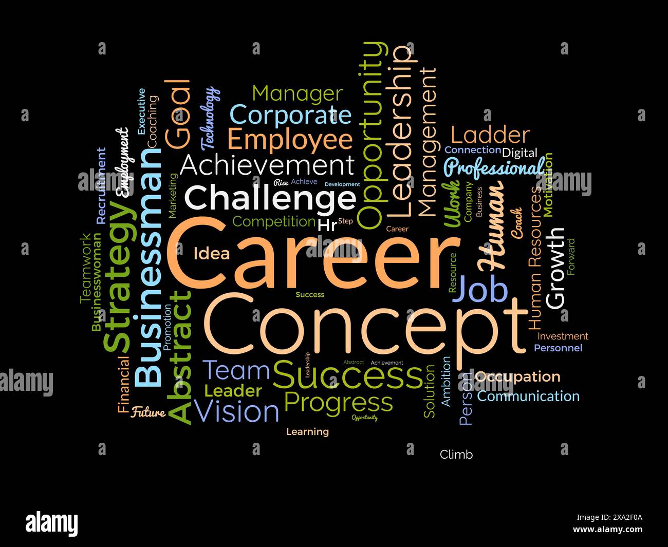 Career Concept word cloud template. Creativity concept vector tagcloud ...