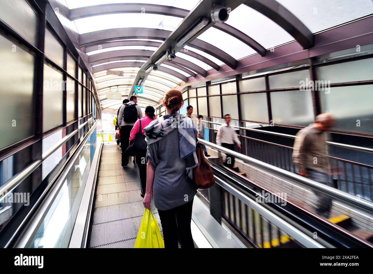 The Central–Mid-Levels escalator and walkway system in Hong Kong is the ...
