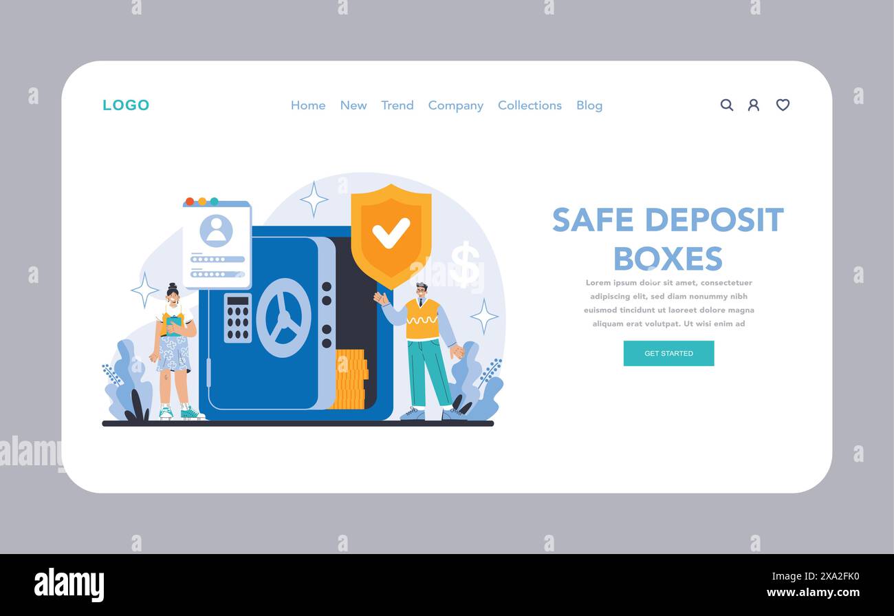 Safe Deposit Boxes web or landing page. Security for valuables with ...