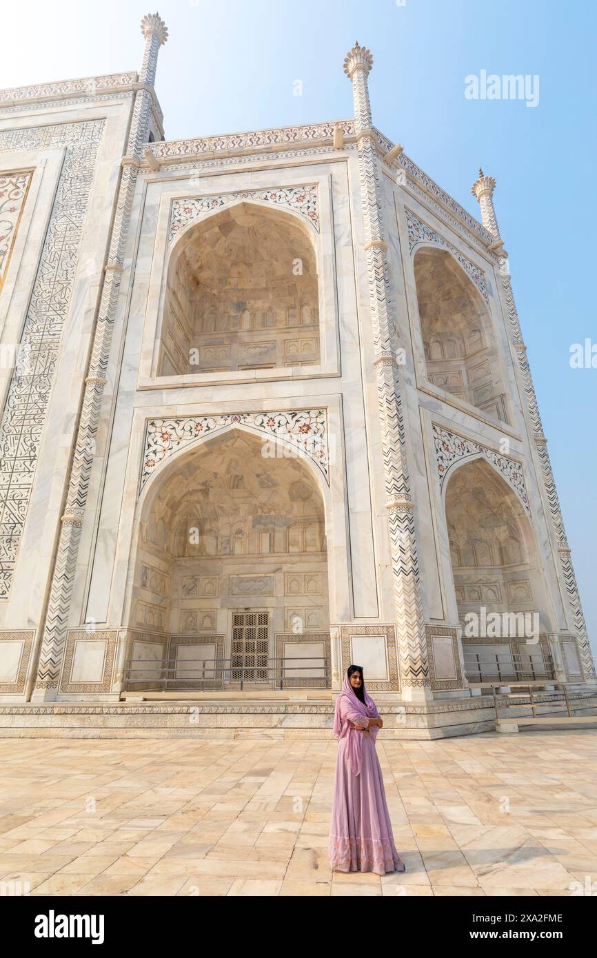 Female at The Taj Mahal, Agra, India, South Asia Stock Photo - Alamy