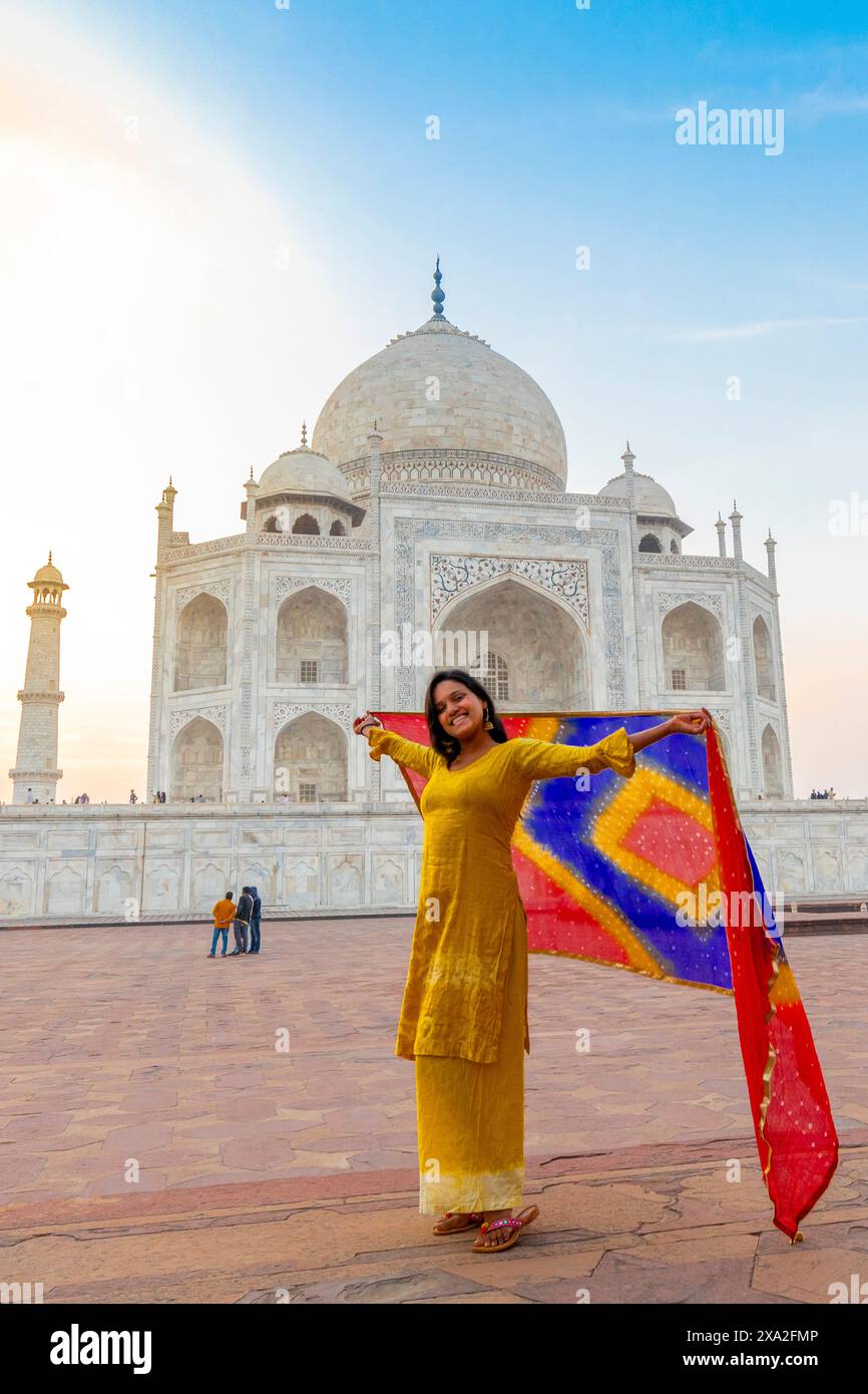 Female at The Taj Mahal, Agra, India, South Asia Stock Photo - Alamy