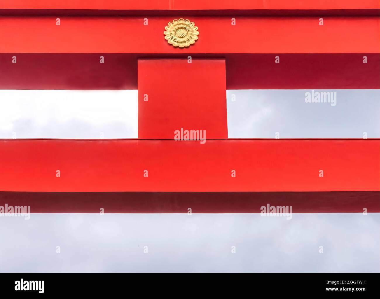 Colorful Large Red Tori Gate Heian Shinto Shrine Kyoto Japan. Tori ...