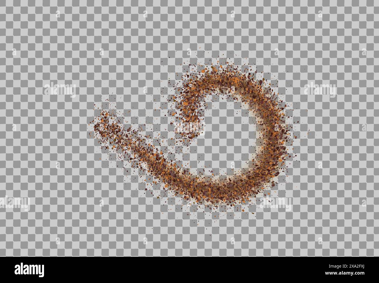 Coffee or chocolate powder, flying dust particles. Texture of dust ...