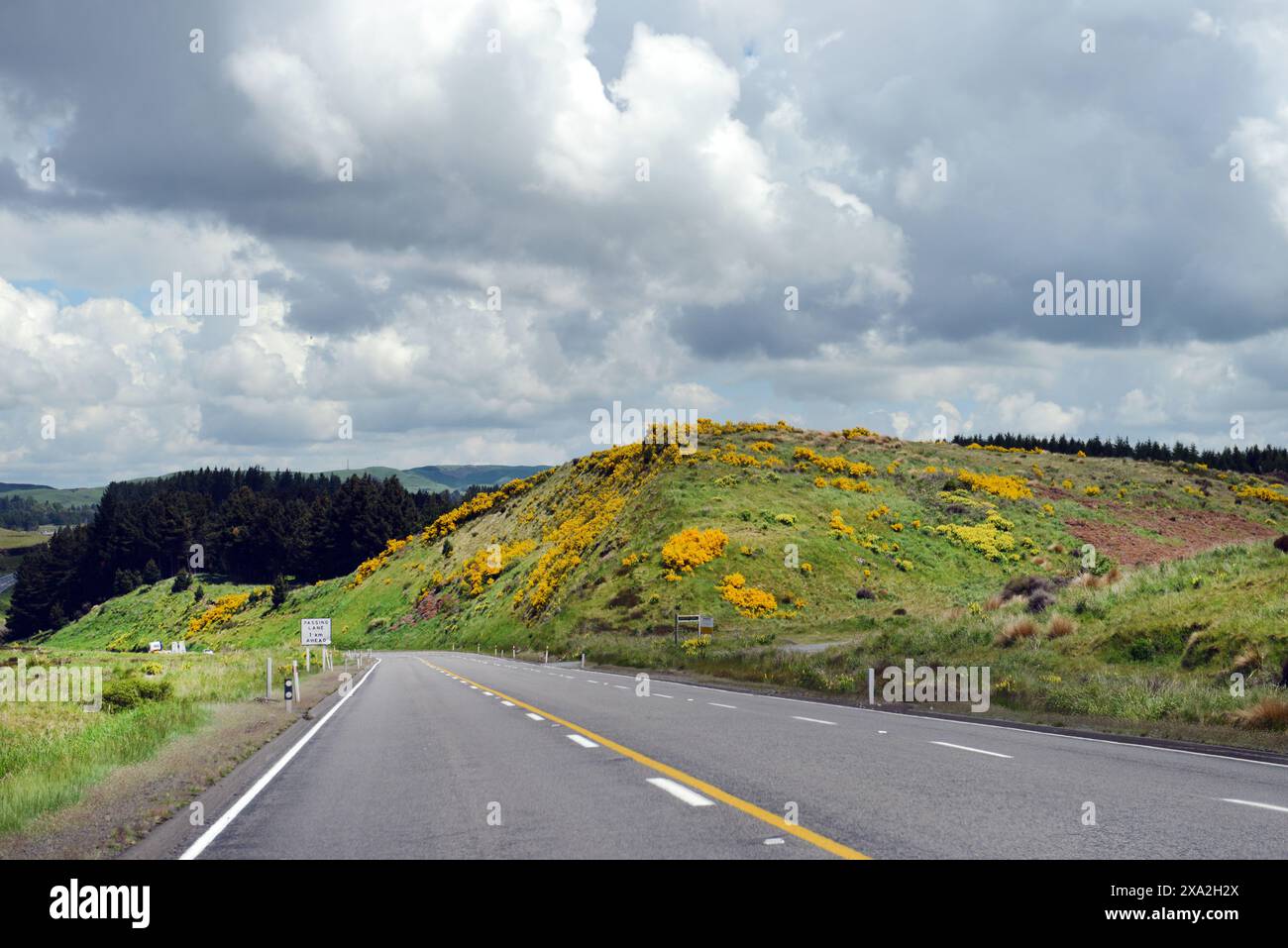 Beautiful landscapes in the central regions of the northern Island in ...