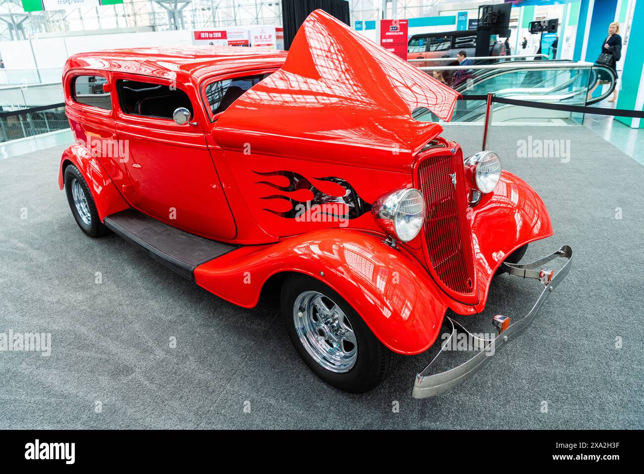 New York City, USA - March 27, 2024: 1933 Ford Sedan Tudor retro car ...