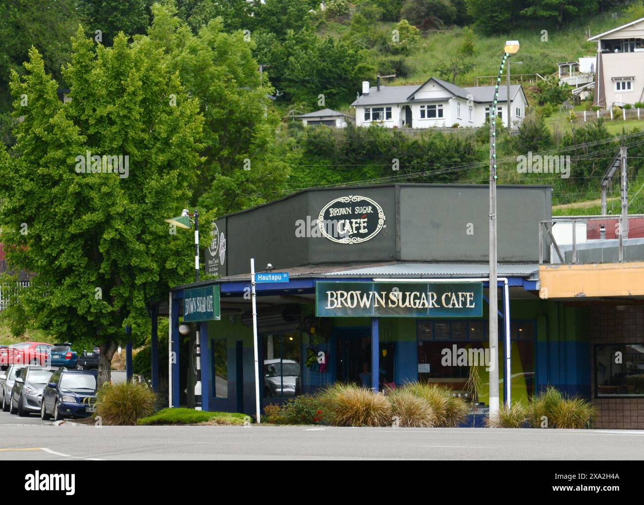 The Brown Sugar cafe on Huia street in Taihape, New Zealand Stock Photo ...