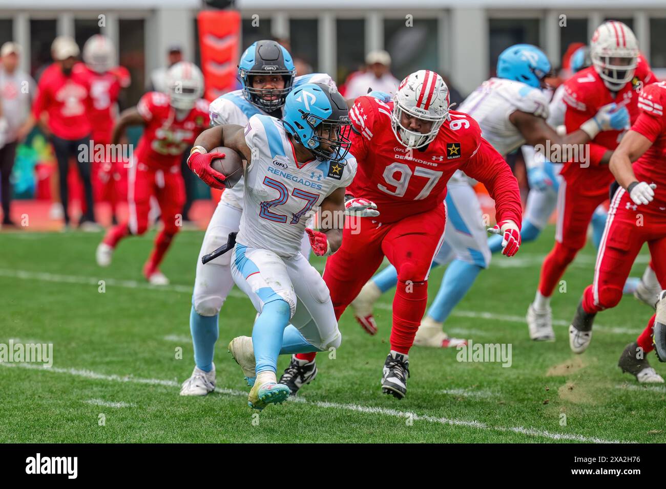Washington, District Of Columbia, USA. 2nd June, 2024. Arlington Renegades Running Back DEVIN ...